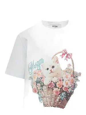 MSGM Embellished Crewneck T-shirt - White