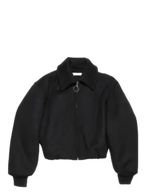 Acne Studios Zip-up Bomber Jacket With Lapel - Black
