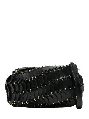 Rabanne Hinged Disc Cross Body Bag - Black