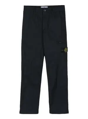 Stone Island Compass Decal Casual Pants - Blue