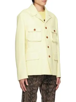 Paul Smith Leather Jacket - White