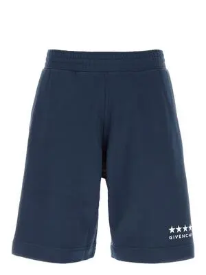 Givenchy Logo Print Elasticated Waist Shorts - Blue