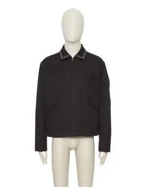 Valentino Garavani Embellished Collar Casual Jacket - Black