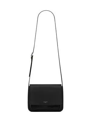 Saint Laurent Foldover Top Small Satchel Bag - Black