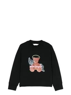 Palm Angels Bear Angel Printed Sweatshirt - Black