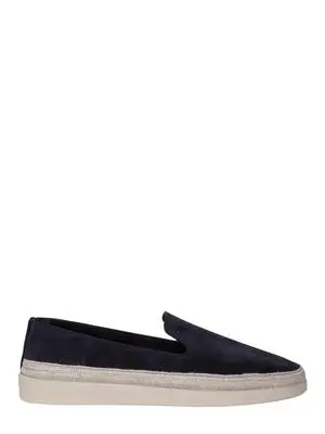 Prada Round Toe Slip-on Loafers - Blue