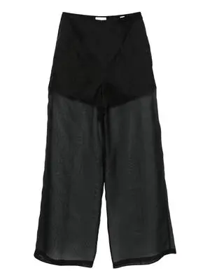 FORTE_FORTE Silk Palazzo Pants - Black