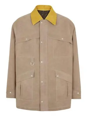 Fendi Fendi Long-Sleeved Jacket With Pocket Detail Nude