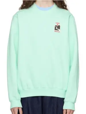 Casablanca Crew Neck Long Sleeve Pullover - Blue