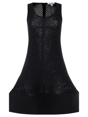 Alaïa Peplum Sleeveless Dress With Geometric Cutouts - Black