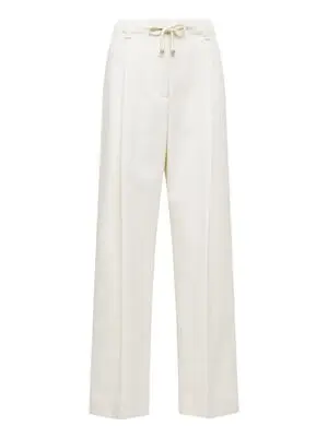 Moncler Moncler Tailored Straight-Leg Trousers Beige