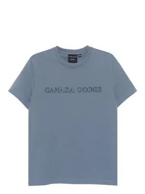 Canada Goose Logo Embroidered Crewneck T-shirt - Blue
