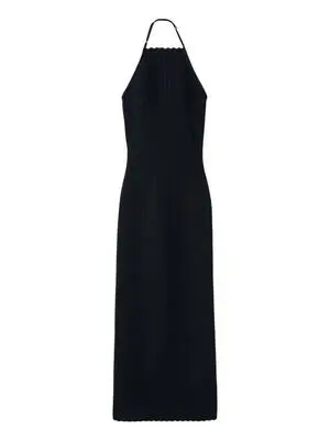 Jacquemus Sleeveless Halter Neck Knitted Dress - Black
