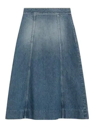 Valentino Garavani Denim Midi Skirt - Blue