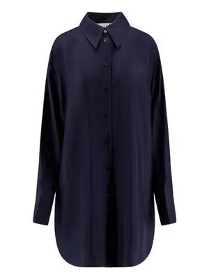 RÓHE Long Silk Shirt - Black