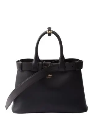 Prada Prada Open-Top Medium Handbag Black
