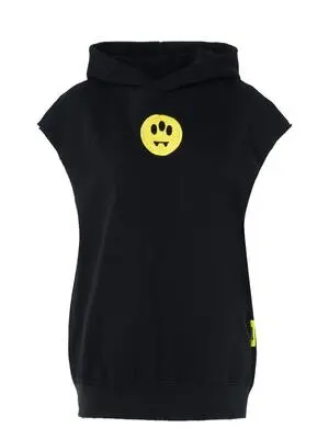 BARROW Distressed Jersey Hoodie - Black