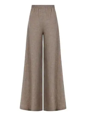 Fabiana Filippi Elastic Waist Wide Leg Pants - Gray