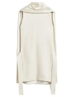 TOTEME Raw-edge Silk Cape Dress - Beige