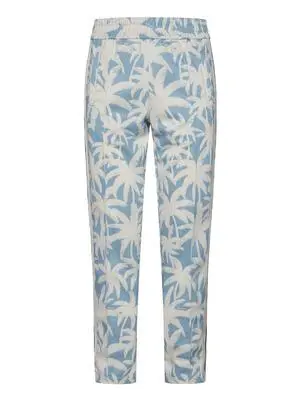 Palm Angels Palm-printed Elasticated Waist Track Pants - Gray