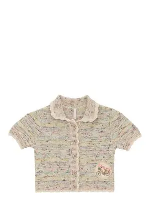 Zimmermann Speckle-knit Short-sleeve Cardigan - Multi