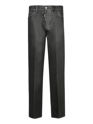 Dsquared2 Garment-dyed Straight Leg Jeans - Black