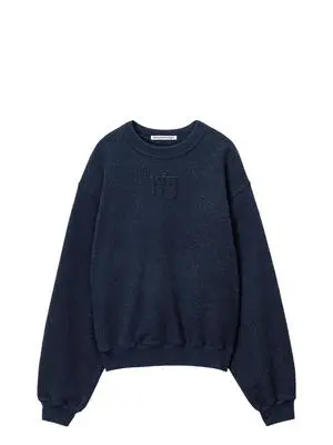 Alexander Wang Stacked Logo Crewneck Sweatshirt - Black