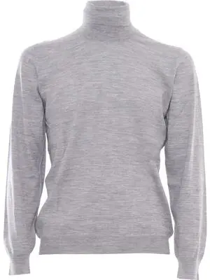 Fedeli Turtleneck Knitted Jumper - Gray