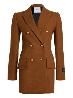 PATOU Double-breasted Long Blazer - Autumn Leaves