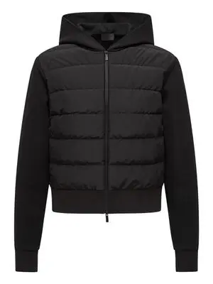 Moncler Zip-up Quilted Hooded Jacket - Black