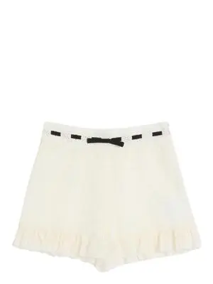 VALENTINO Valentino Daisy Sangallo Shorts With Bow Detail