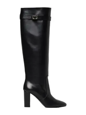 VIA ROMA 15 Knee-high Boots With Thick Heel - Black