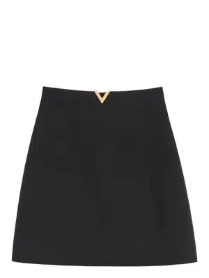 VALENTINO Valentino Logo Plaque Mini Skirt