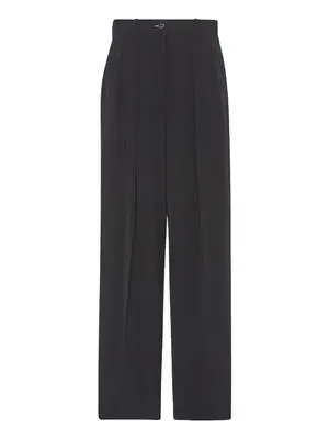 THE ROW Belt-loop Wide-leg Casual Pants - Black