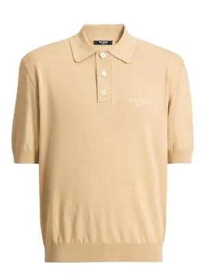 Balmain Embroidered Vintage Polo - Beige