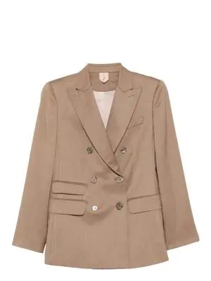 Max Mara Tailored Double Breasted Suit Jacket - Brown