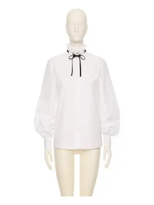 Valentino Garavani Ruffle Detailed Shirt - White