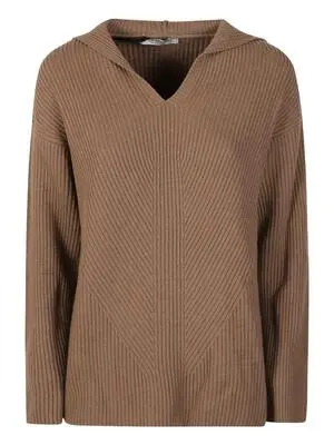MAX MARA Max Mara Hooded Ribbed Jumper
