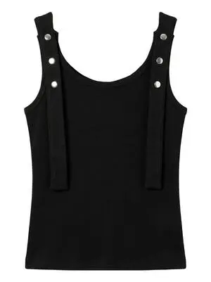 MSGM Sleeveless Vest With Button Detail - Black