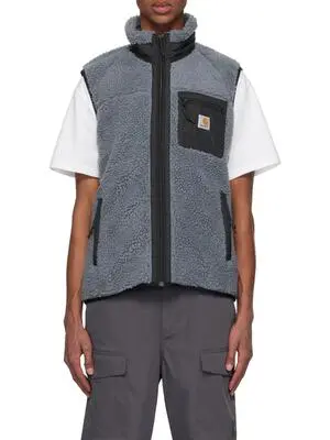 Carhartt Work In Progress Prentis Logo Patch Zipped Vest - Grey