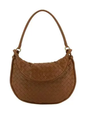 Bottega Veneta Medium Gemelli Intrecciato Shoulder Bag - Cognac