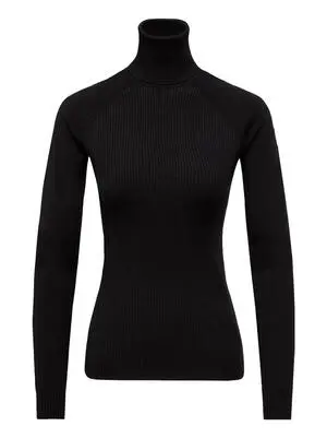 Moncler Ribbed High Neck Jumper - Black