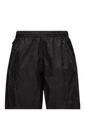 Moncler Logo Patch Nylon Shorts - Black