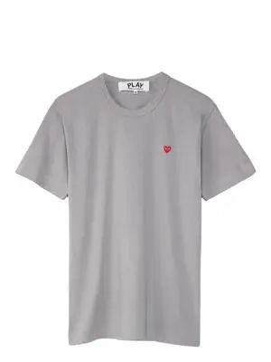 Play Comme Des Garcon Round-necked T-shirt Gray