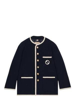 GUCCI Gucci Chlorophyll Formula Embroidered Tweed Jacket