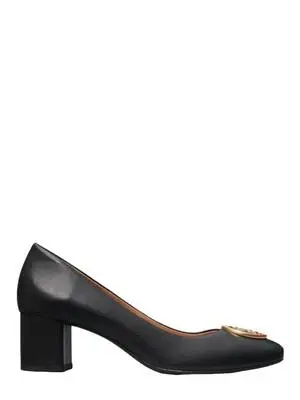 Tory Burch Round Toe High Heel Pumps - Black