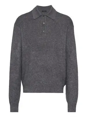 PRADA Prada Cashmere And Silk Polo Sweater