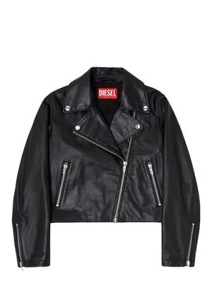 DIESEL® Leather Biker Jacket - Black