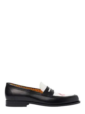 SCAROSSO Round Toe Loafers - Black