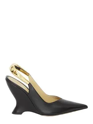 Bottega Veneta Pointed-toe Slingback Pumps - Black